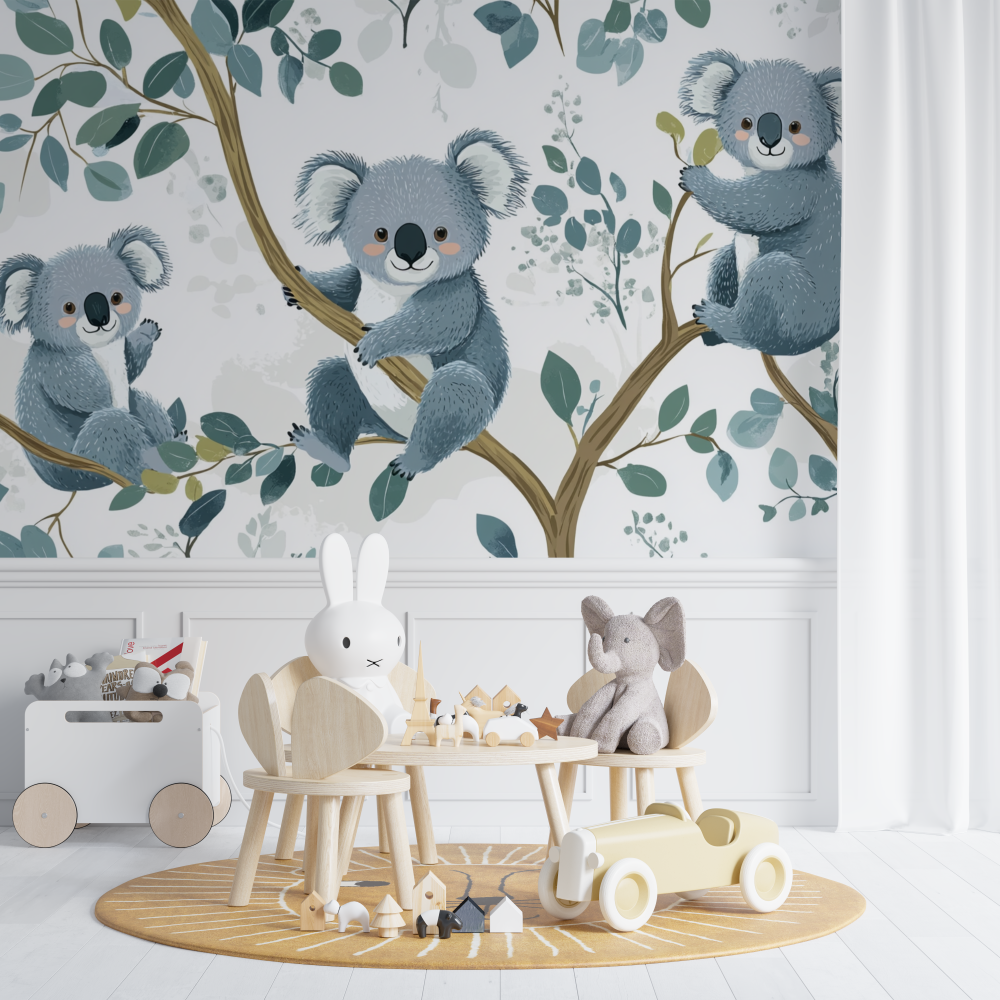 Koala Wake-Up Soft Wallpaper | Murals Wallpaper