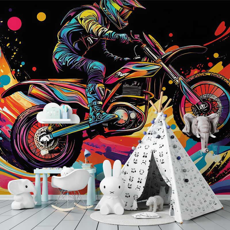 Graffiti Motorcycle Mural Wallpaper | Murals Wallpaper